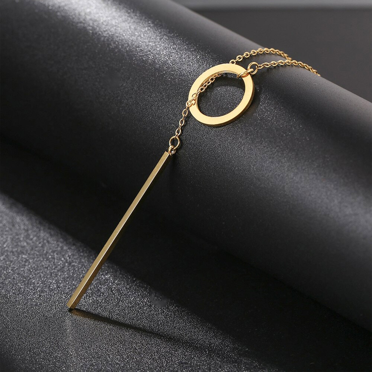 Stainless Steel Long Loop Chain Necklace