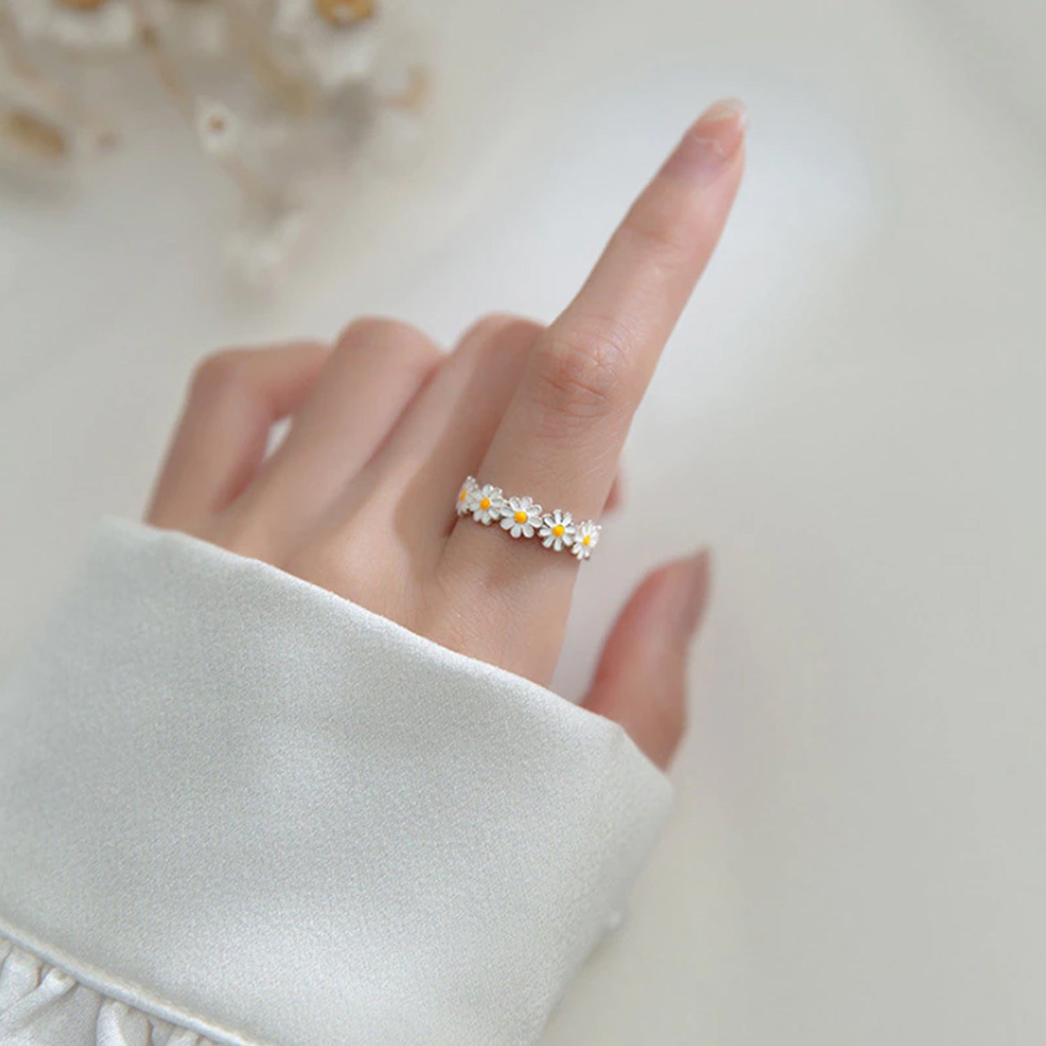 Trendy Sweet Daisy Flower Ring