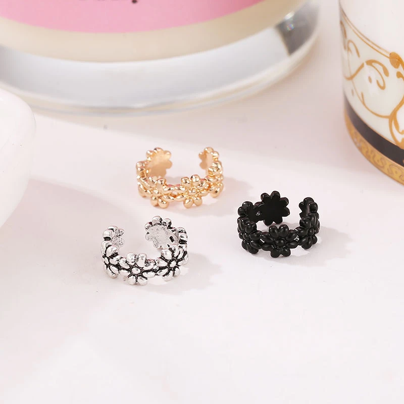 Bohemian Daisy Flower Ear Cuff