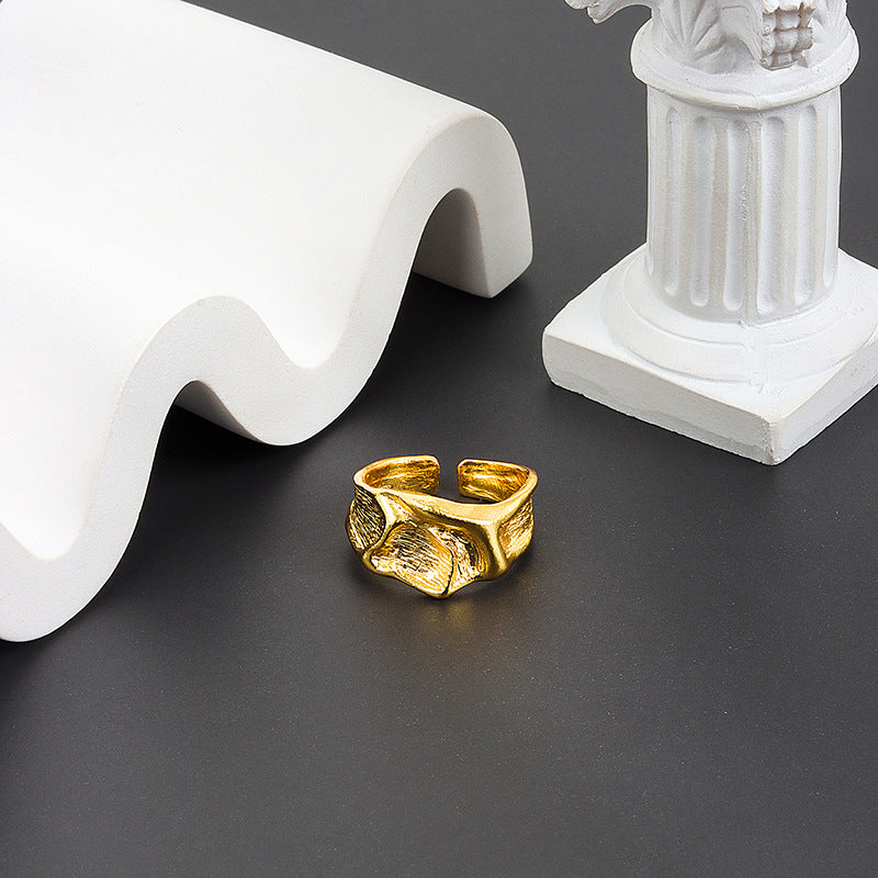 Geometric Antique Irregular Ring