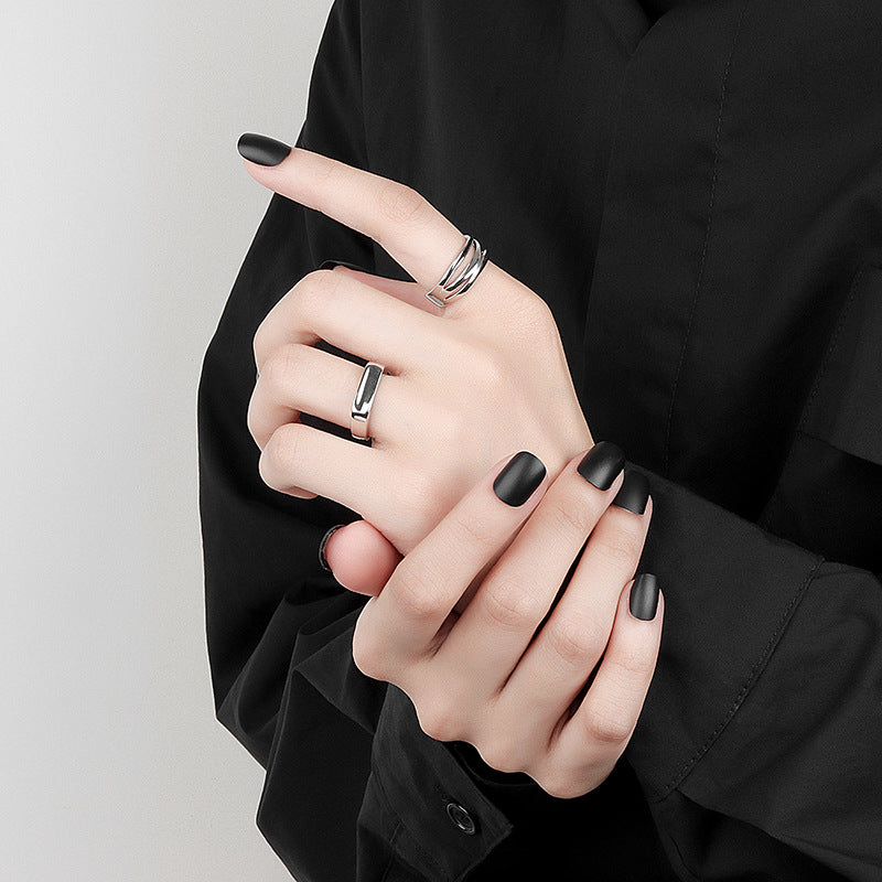 Multilayer Fashion Open Adjustable Wide Ring