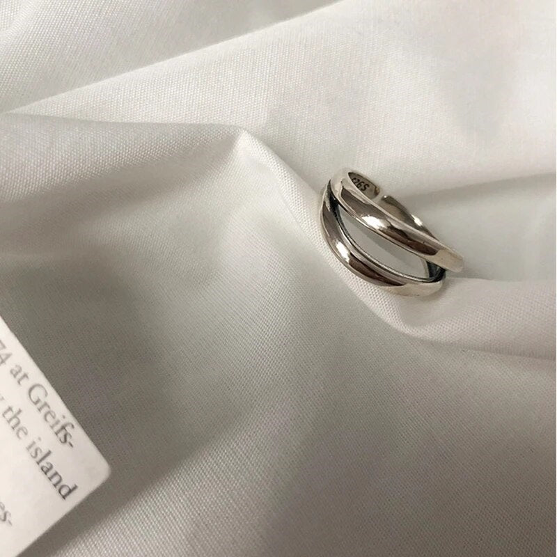 Silver Colour Oval Shaped Thai Silver Ring