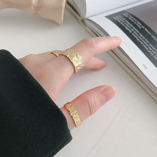 Trendy Irregular Textured Surface Ring